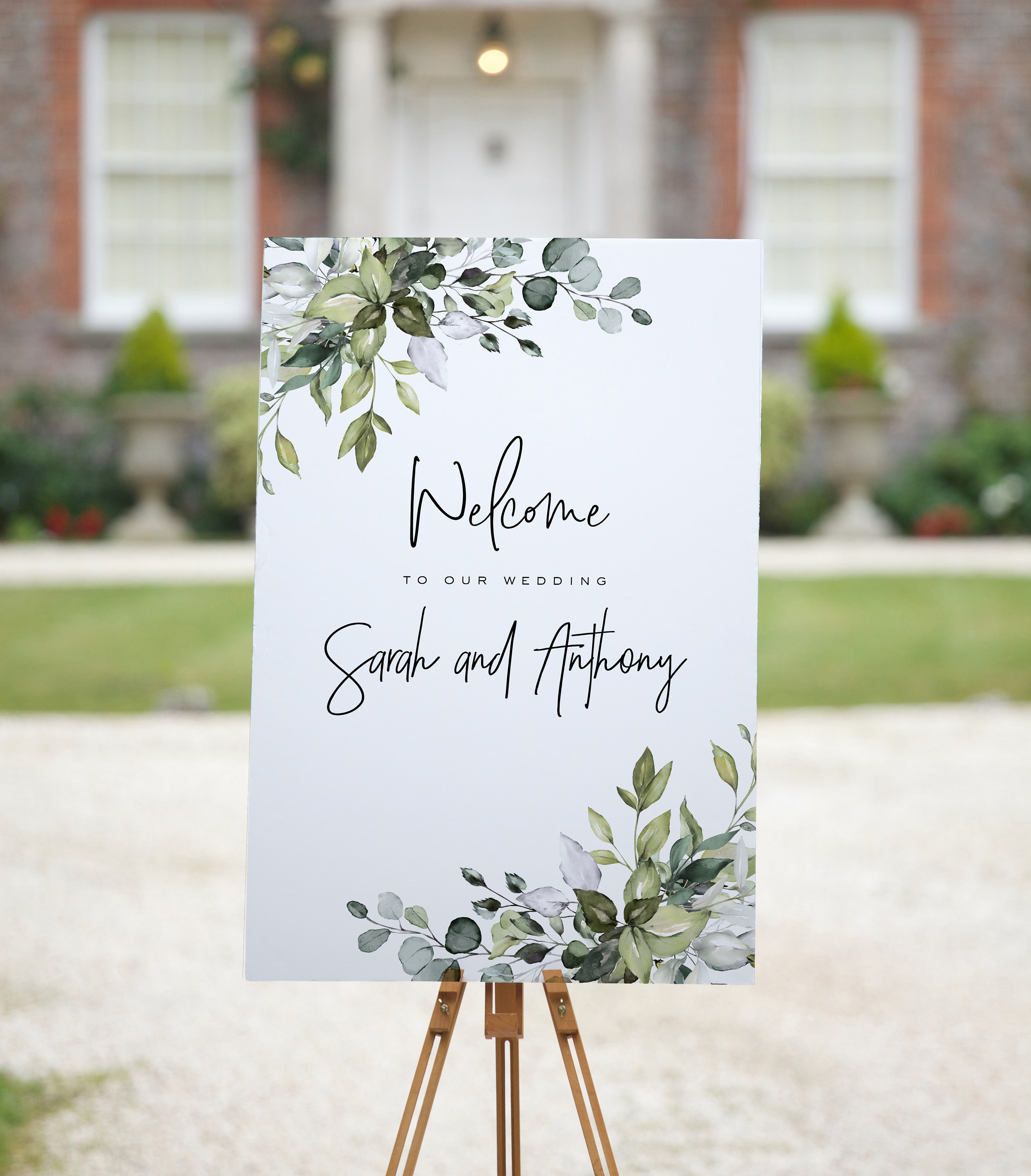 Greenery Welcome Sign Welcome Poster Printable Welcome Sign | Etsy