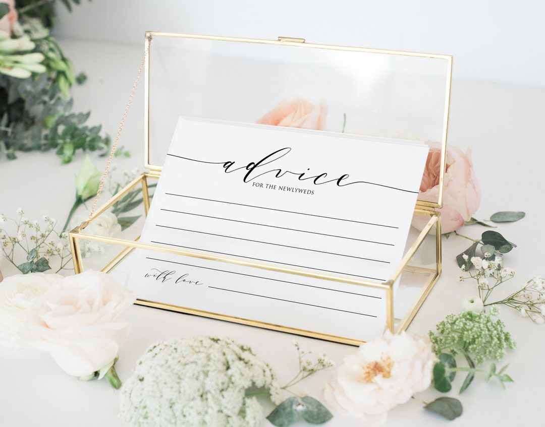 Wedding Advice Cards, Printable Advice Cards, Advice Signtemplate, Well ...
