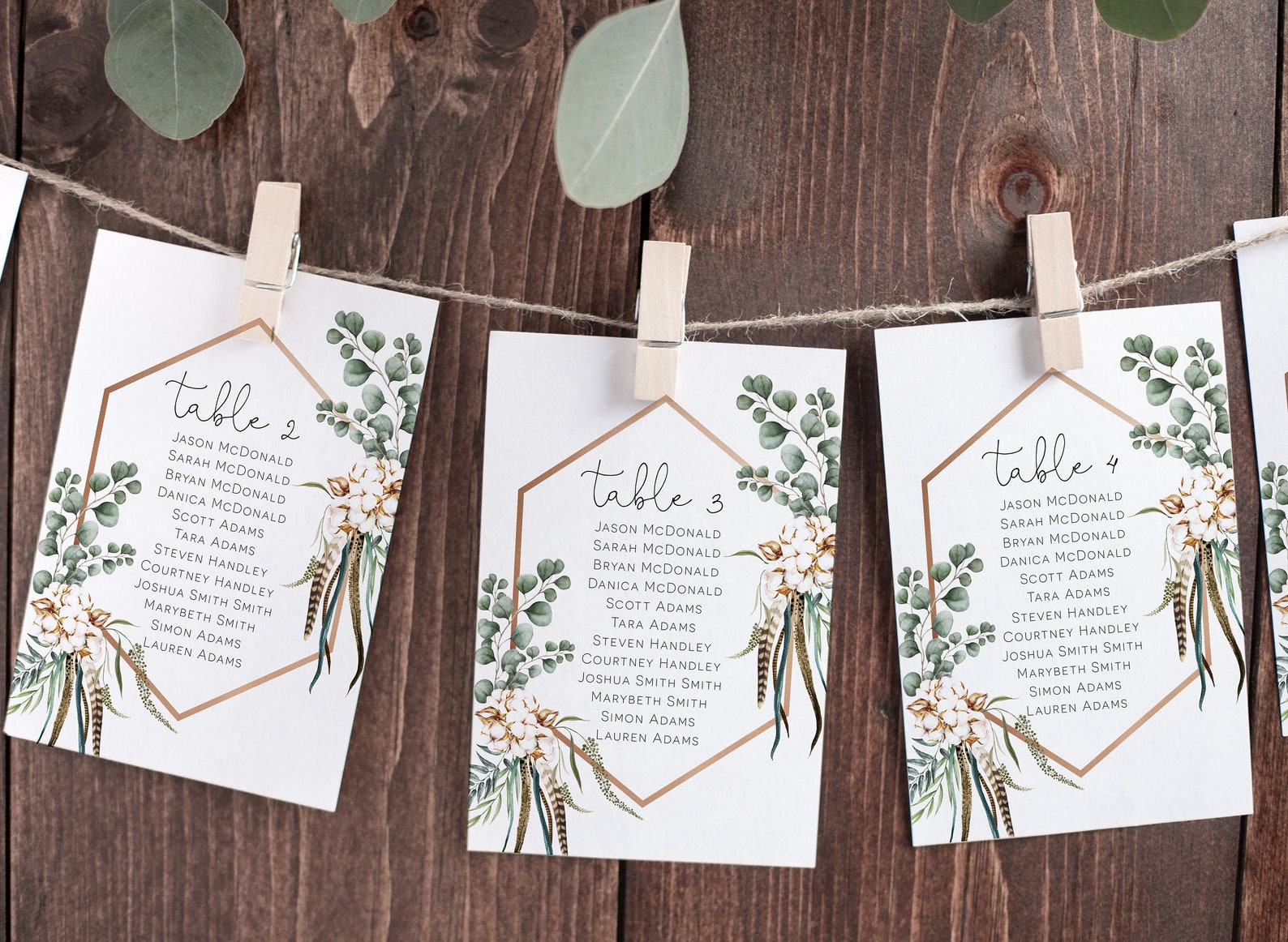 Boho Seating Chart Template Bohemian Table Seating Cards - Etsy