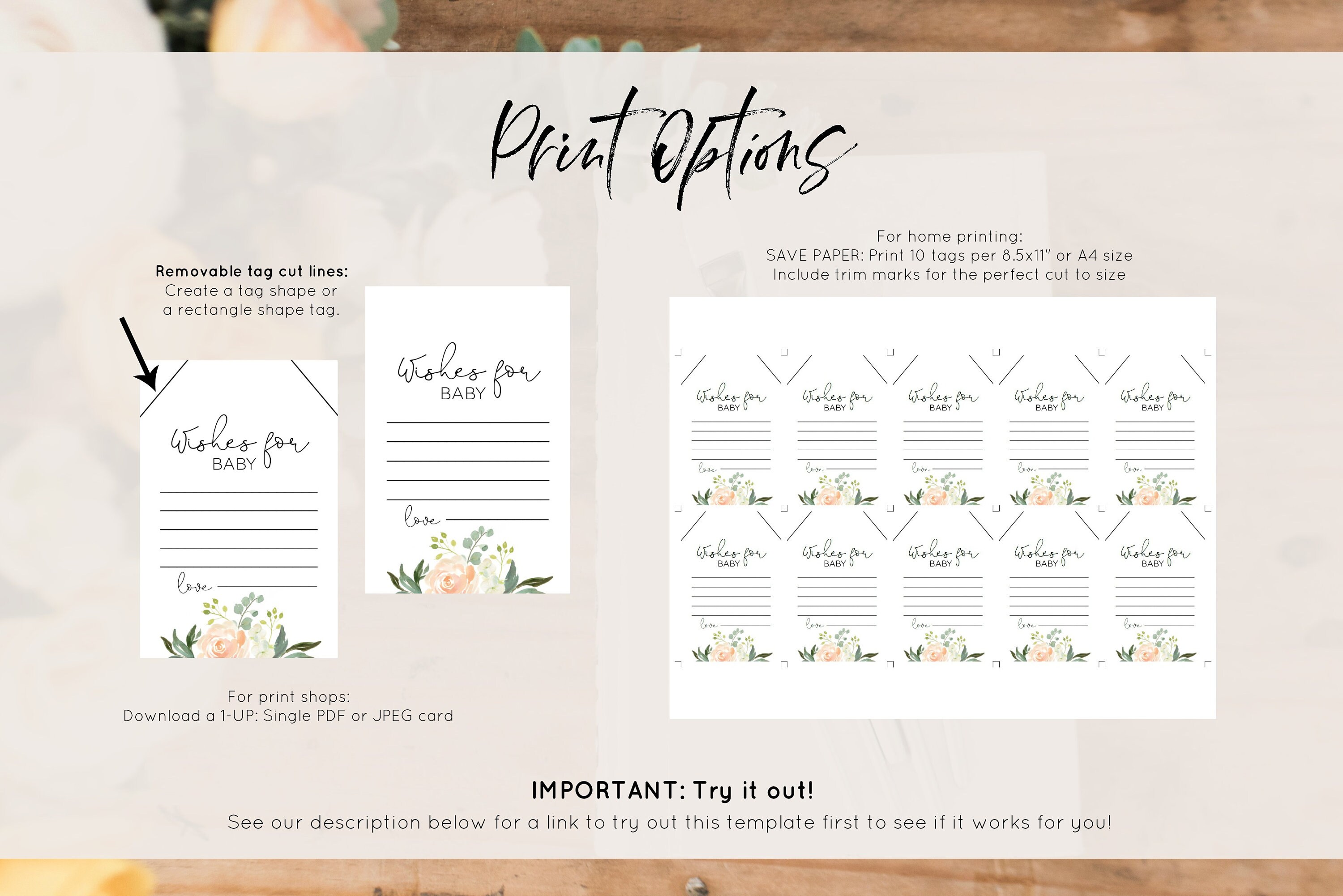 Wishing Tree Tags Wishing Tree Sign Peach Shower Wishing | Etsy