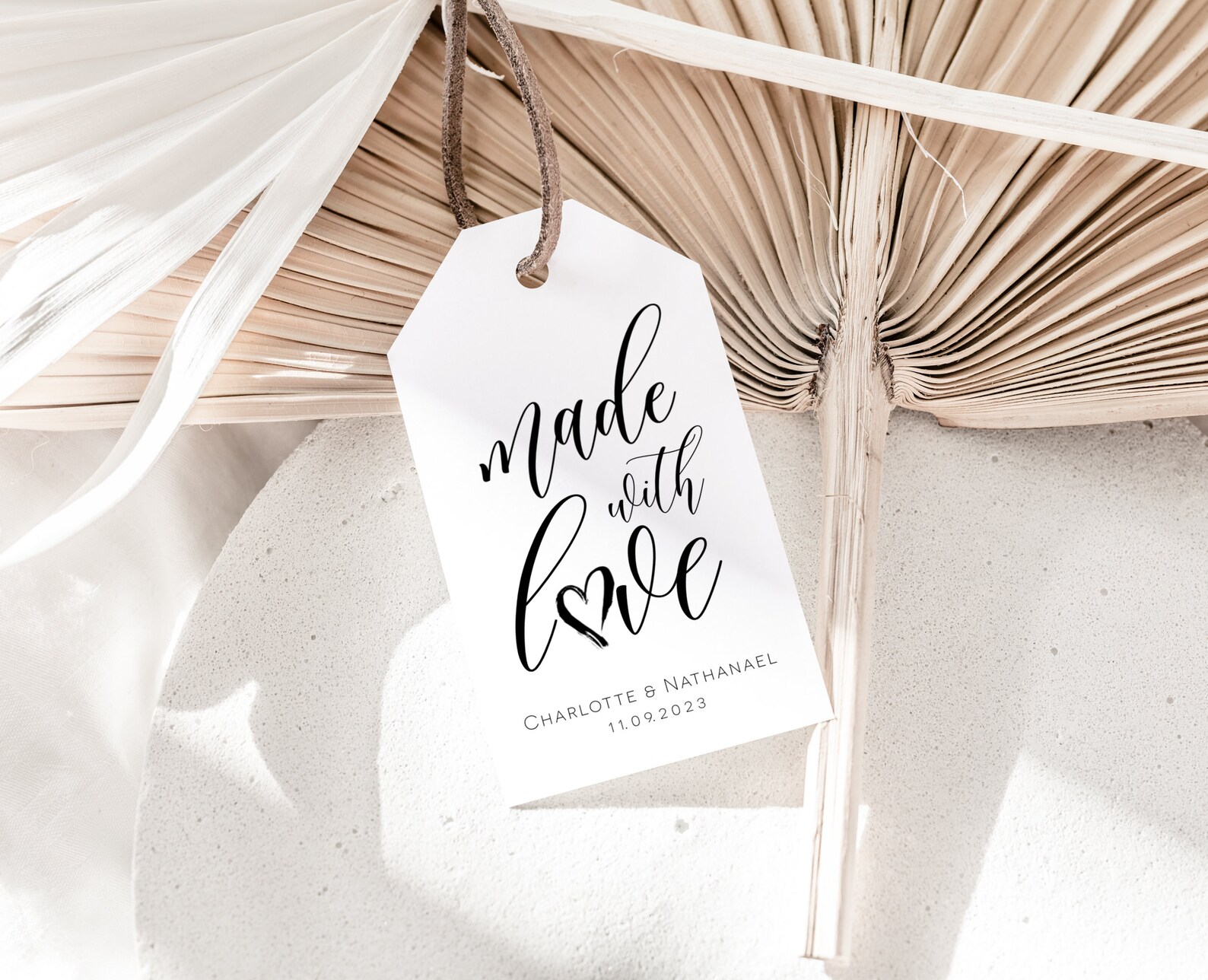 Wedding Favor Tag Template Made With Love Tag Printable - Etsy