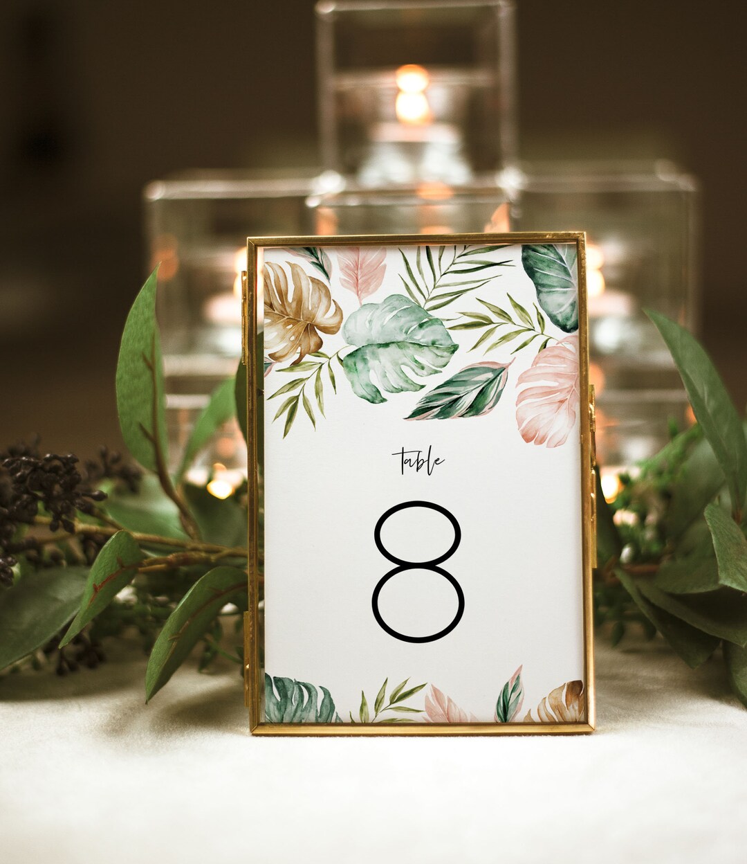 Printable Table Numbers, Tropical Table Numbers, 5x7, 4x6, Table ...