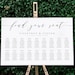 Seating Chart Poster, Script Seating Chart Sign, Find Your Seat Sign ...