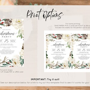 Rustic Christmas Party Invitation, Printable Christmas Invitation ...