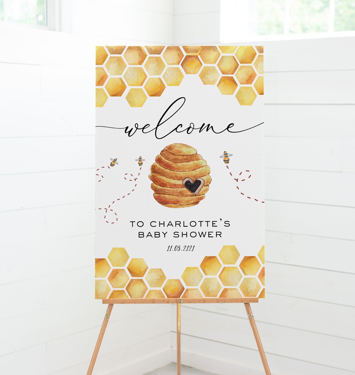 Bee Welcome Sign Poster Shower Welcome Sign Honey Welcome | Etsy