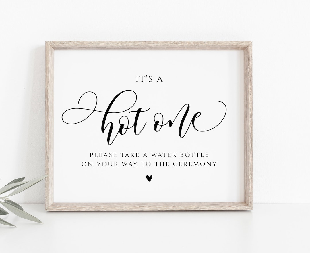 Wedding Water Sign, Ceremony Water Sign, Water Bottle Sign, Outdoor ...