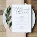 Printable Calligraphy Menu Card, Script Menu, 5x7", Instant Download ...
