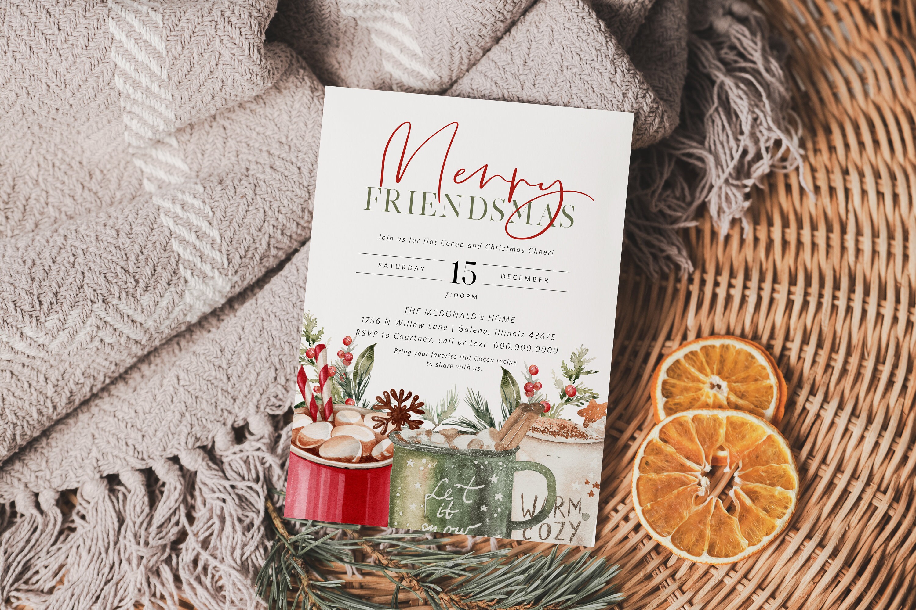 Christmas Party Invitation Friendmas Party Invitation - Etsy
