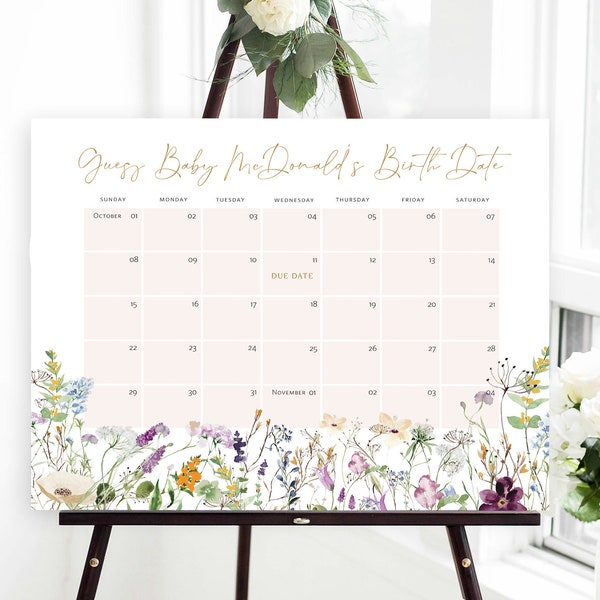 Baby Shower Due Date Board - Etsy