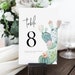 Cactus Table Numbers, Printable Table Numbers Template, Blush Cactus ...