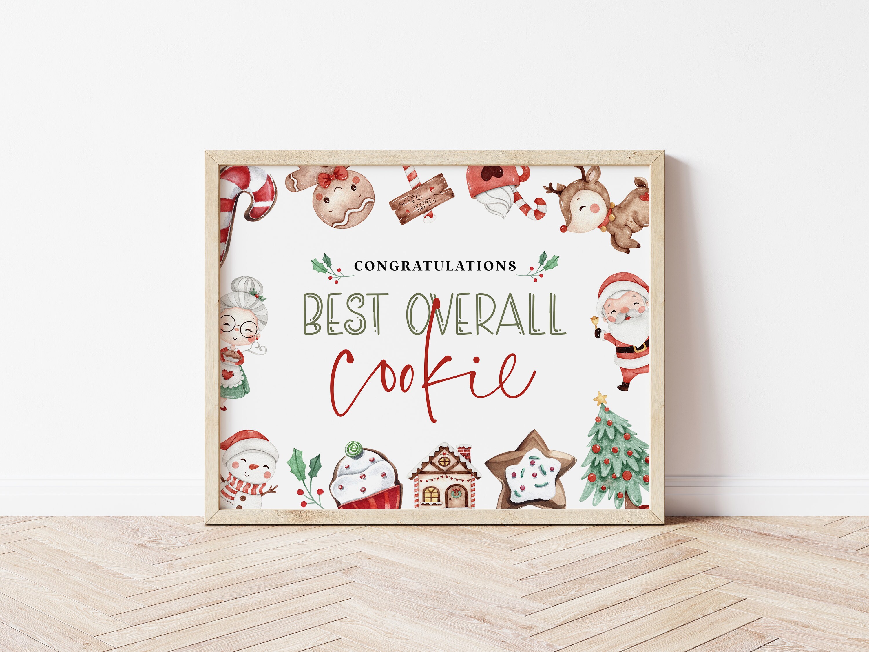 Christmas Cookie Awards Certificate Templates, Printable Cookie Swap ...