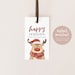 Christmas Gift Tag Reindeer Printable Tag Editable Christmas - Etsy