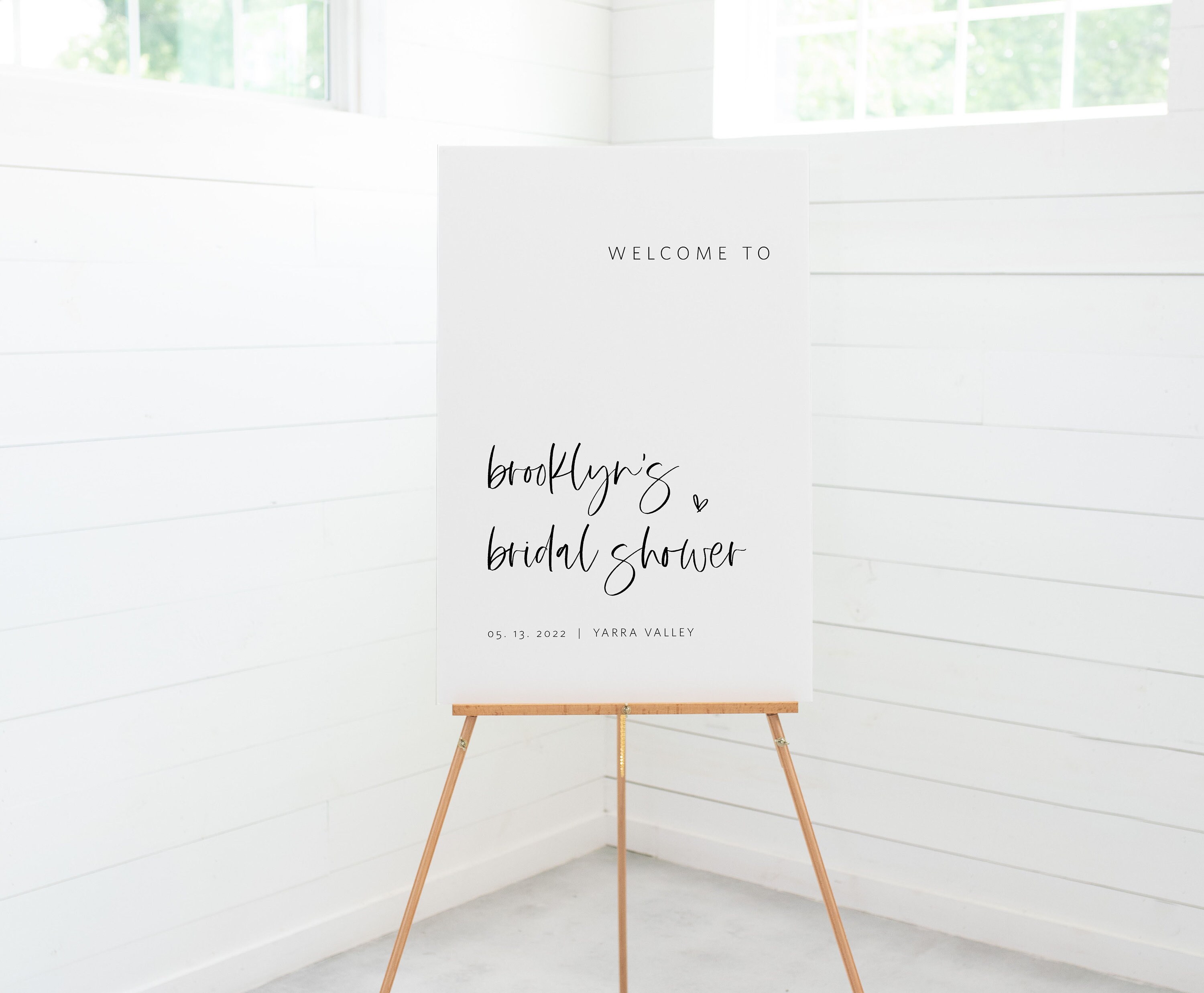 Minimalist Welcome Sign Printable Shower Welcome Poster | Etsy