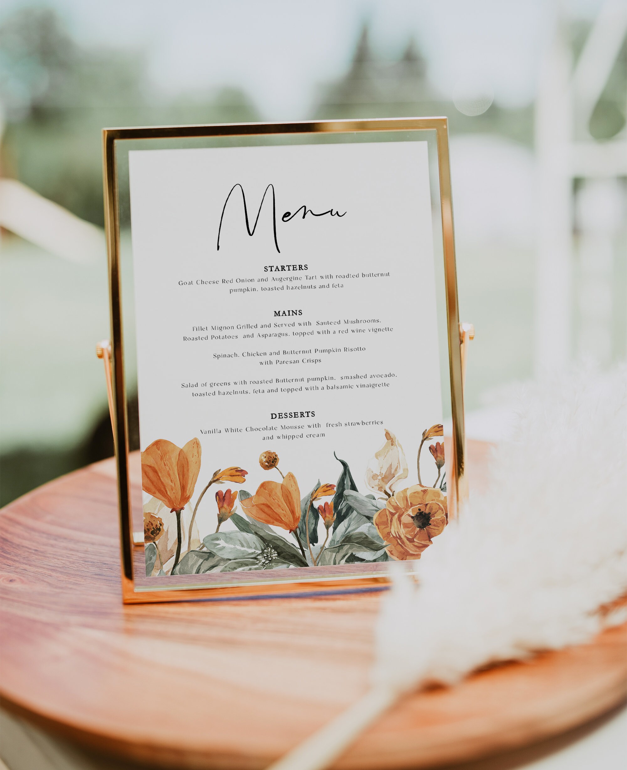 Boho Menu Card Template Greenery Menu Printable Menu Sign - Etsy