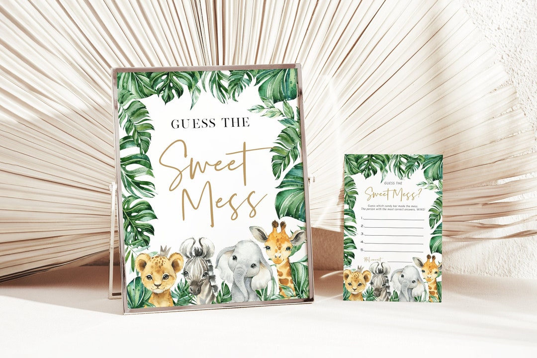 Guess the Sweet Mess, Safari Baby Food Game, Baby Food Guessing Game ...