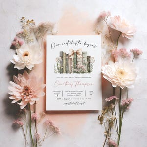 Our Next Chapter Begins Bridal Shower Invitation, Storybook Bridal ...