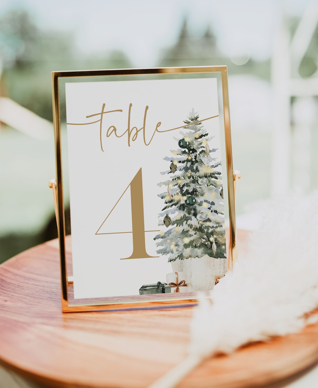 Christmas Printable Table Numbers, Holiday Table Numbers, 5x7 & 4x6 ...
