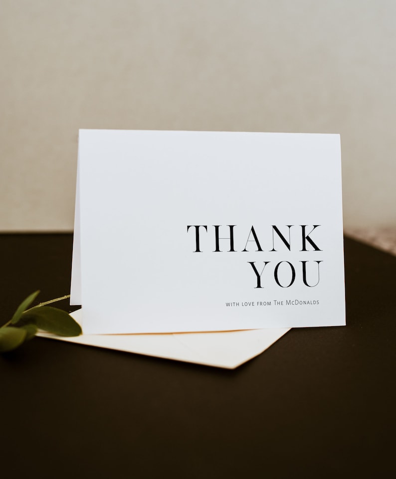 Modern Thank You Card Template Thank You Card Printable - Etsy