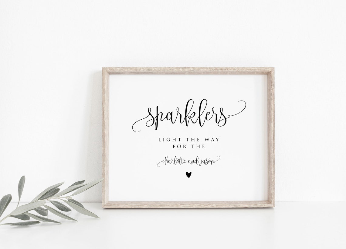 Sparklers Printable Sparkler Sign Template Wedding Sparklers | Etsy