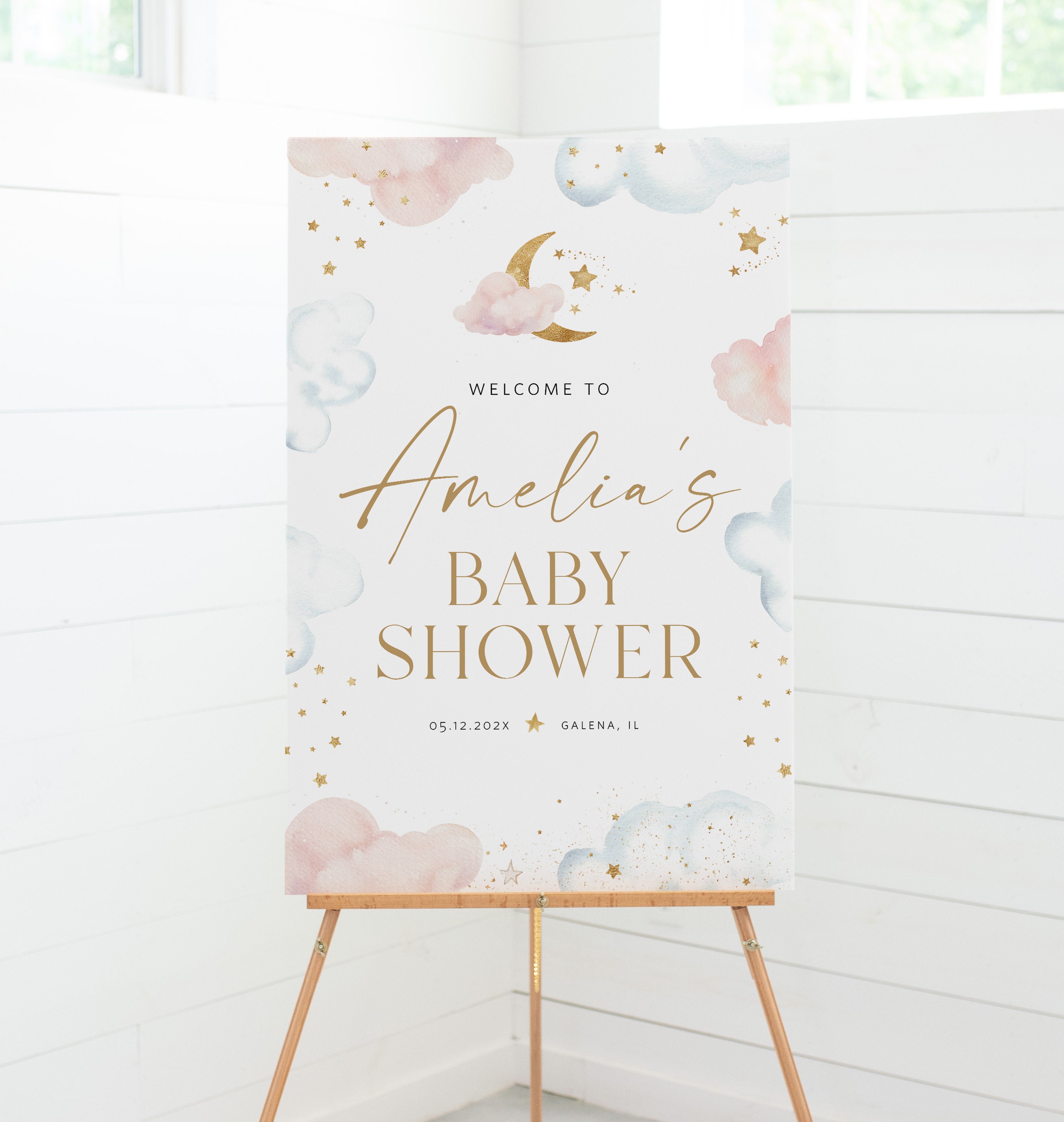 Twinkle Welcome Sign Poster, Moon Baby Shower Welcome Sign, Welcome ...
