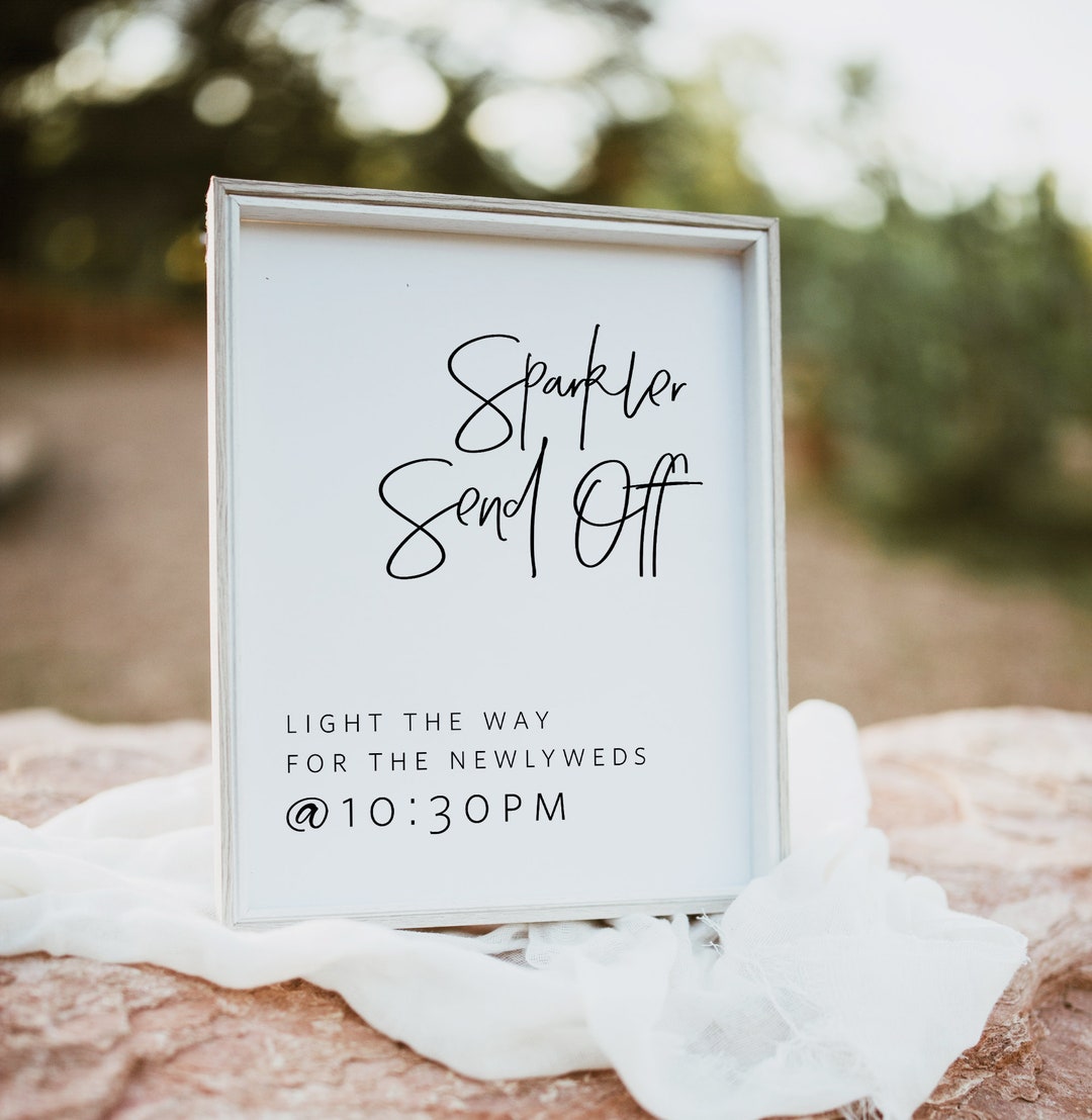 Sparkler Send off Template, Sparklers Printable, Sparklers Sign ...