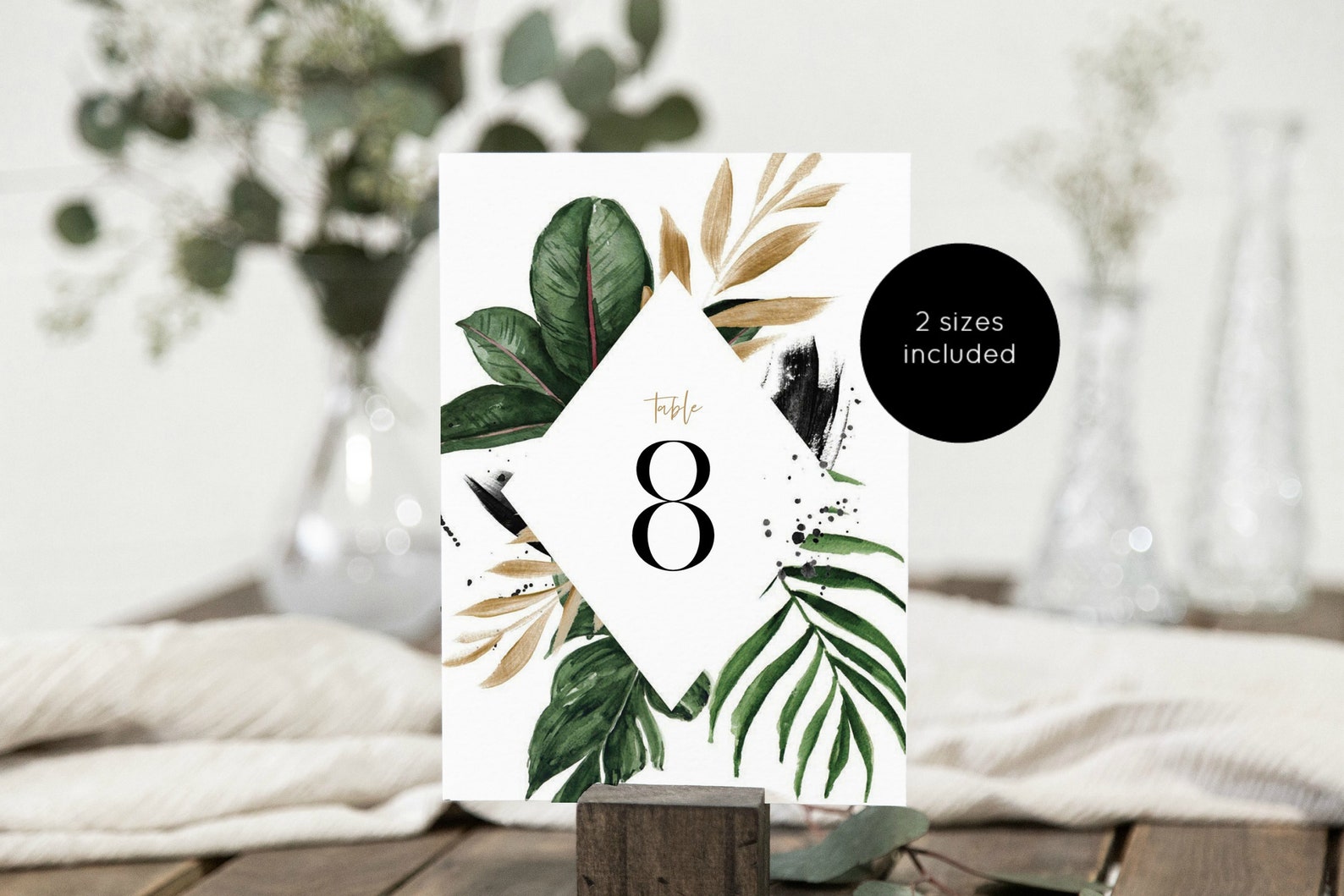 Printable Table Numbers Tropical Table Numbers 5x7 4x6 - Etsy