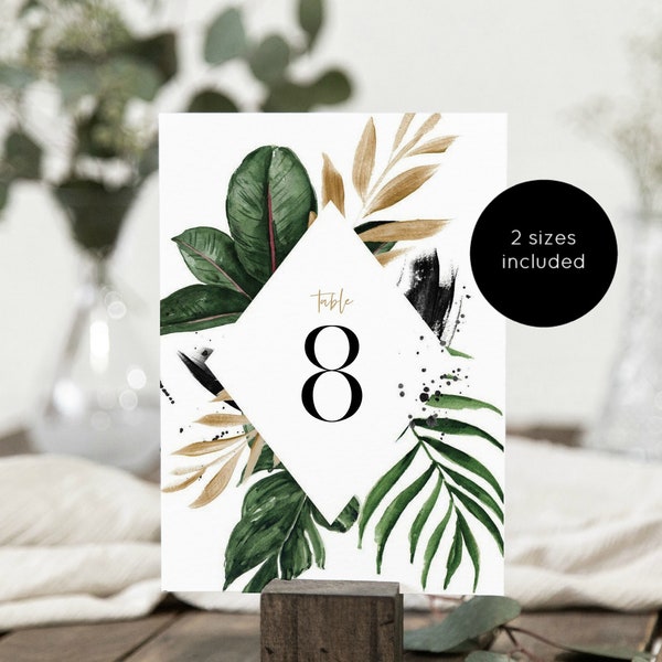 Table Numbers Wedding Tropical - Etsy