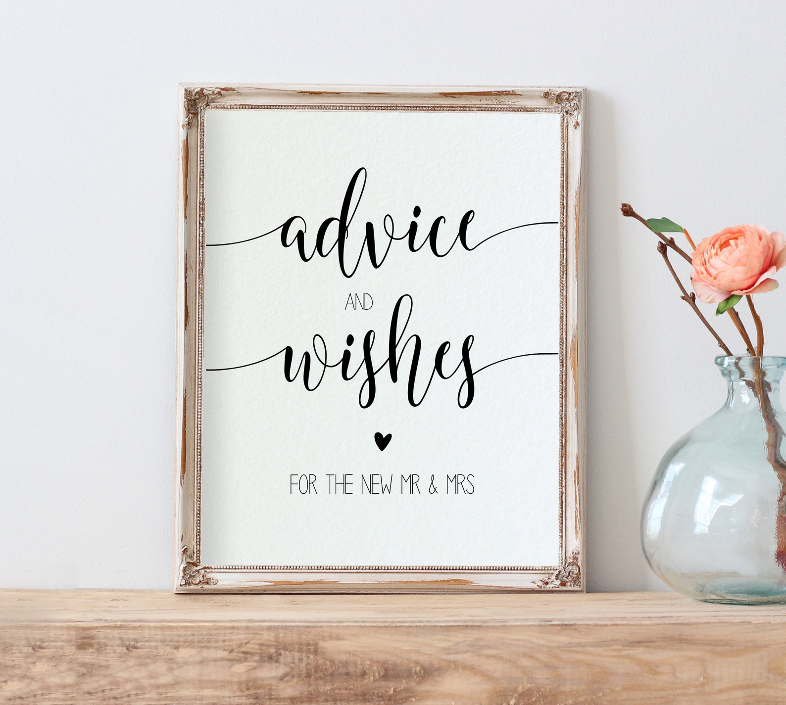 Wedding Advice Sign Template, Printable Advice Cards, Wedding Signs ...