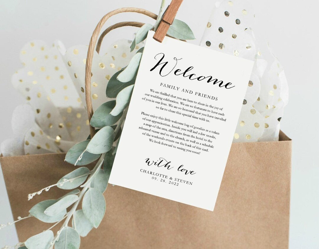 Wedding Welcome Card, Wedding Itinerary - Edit With TEMPLETT, Welcome ...