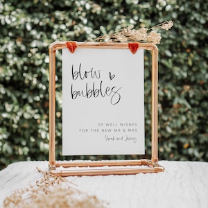 Blow Bubbles Wedding Sign Template, Wedding Sign Printable, Bubbles ...