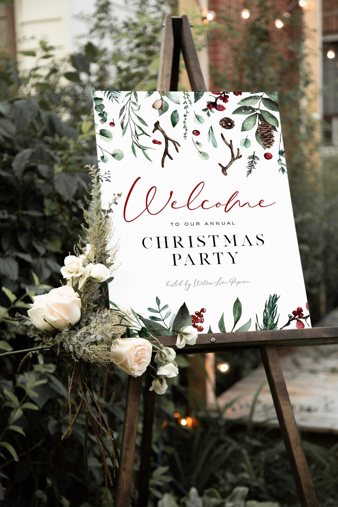 Christmas Welcome Sign, Welcome Poster, Printable Welcome Sign, 5 Sizes ...