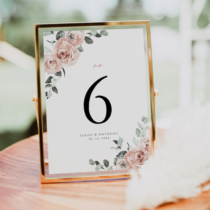 Wedding Table Marker - Etsy UK