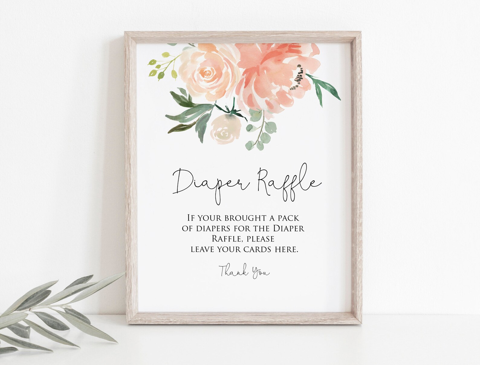 Diaper Raffle Sign Baby Shower Game Diaper Raffle Cards | Etsy