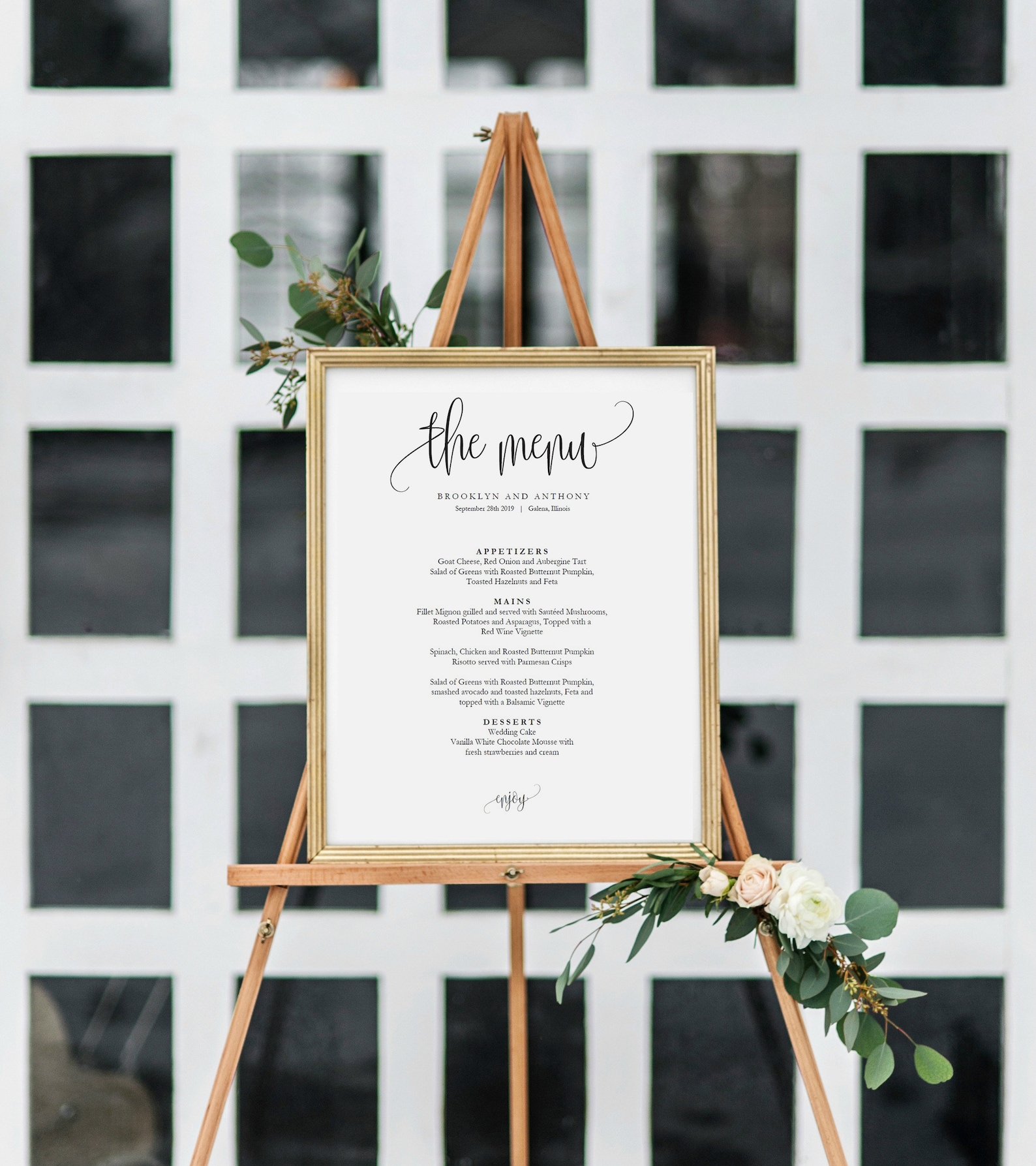 Wedding Menu Sign Printable Wedding Menu Poster Wedding Menu - Etsy