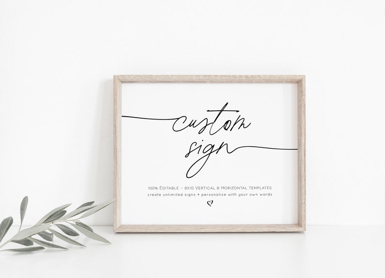 Editable Custom Wedding Sign Template Script Wedding Sign | Etsy