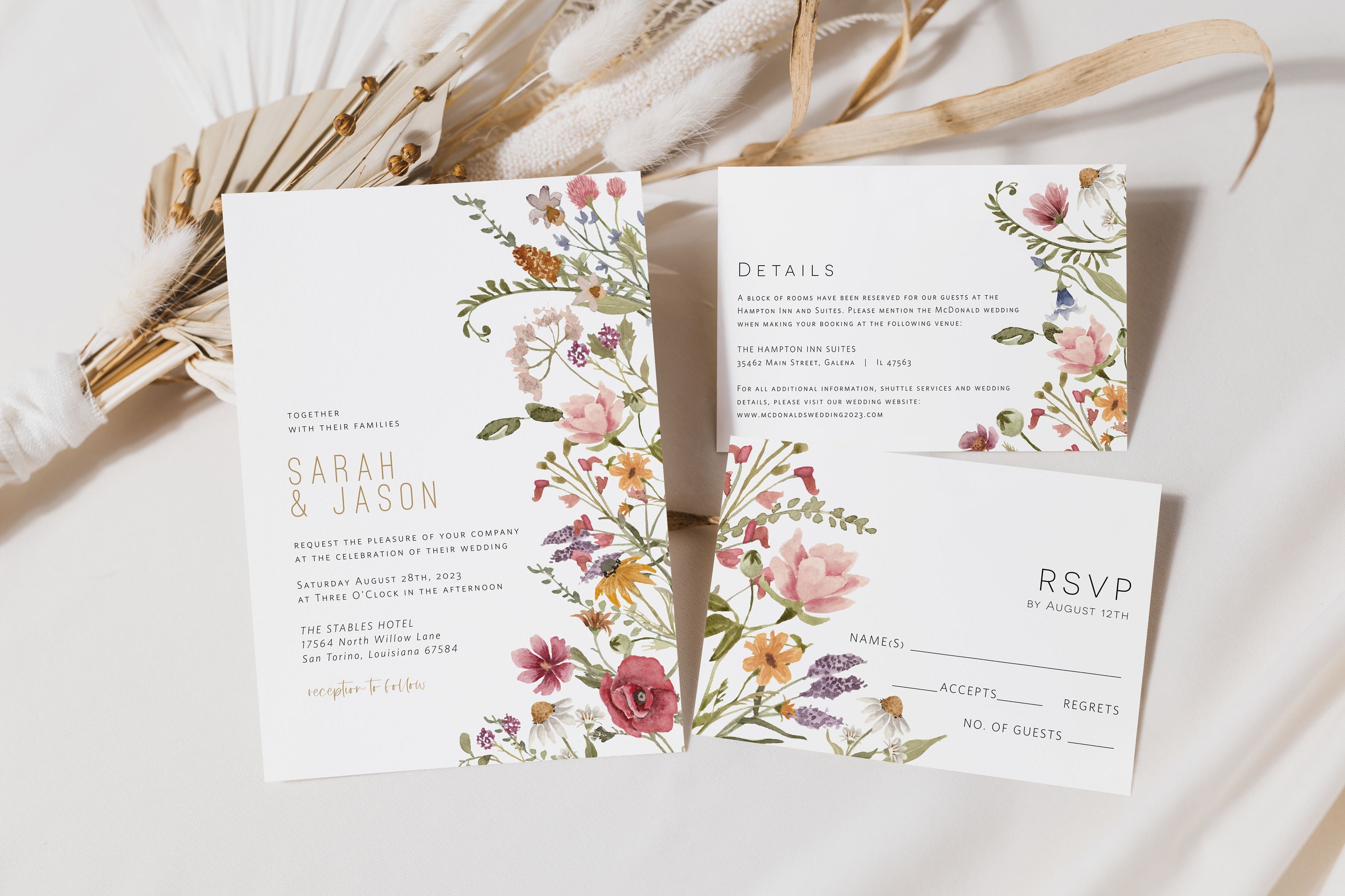 Wildflower wedding invitation 60 photos - Astyledwedding.com