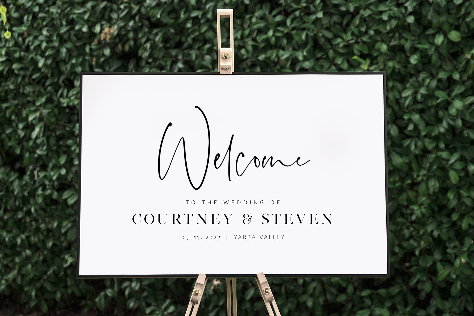 Printable Wedding Welcome Sign, Welcome to Our Wedding Poster, Modern ...