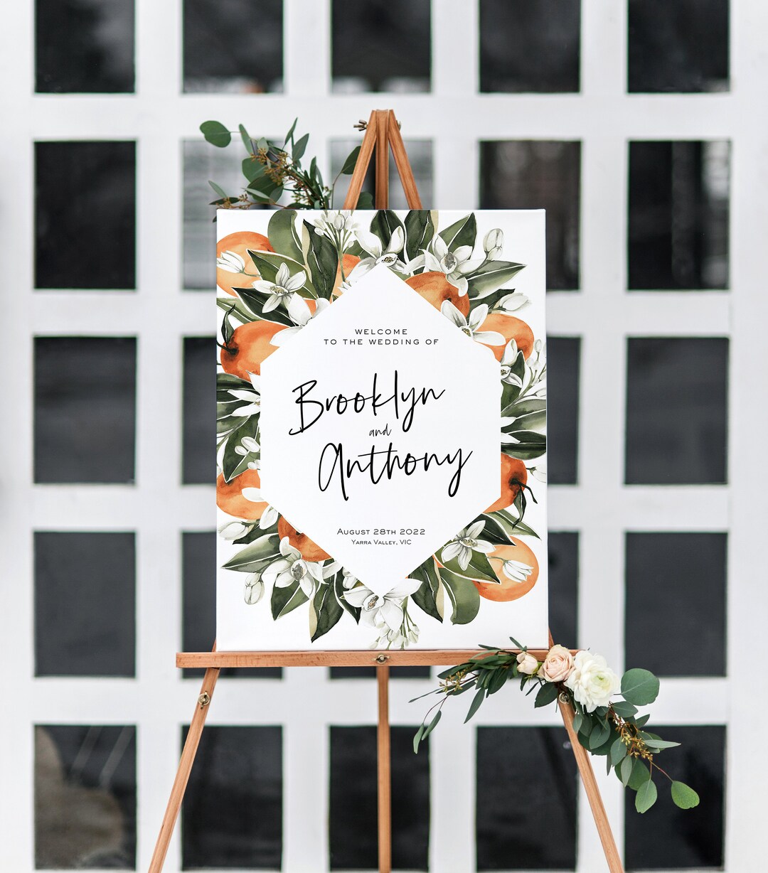 Citrus Welcome Sign, Welcome Poster, Printable Welcome Sign, Orange ...