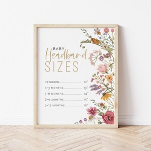 Headband Station Set With Signs and Tags, Wildflower Headband Signs ...