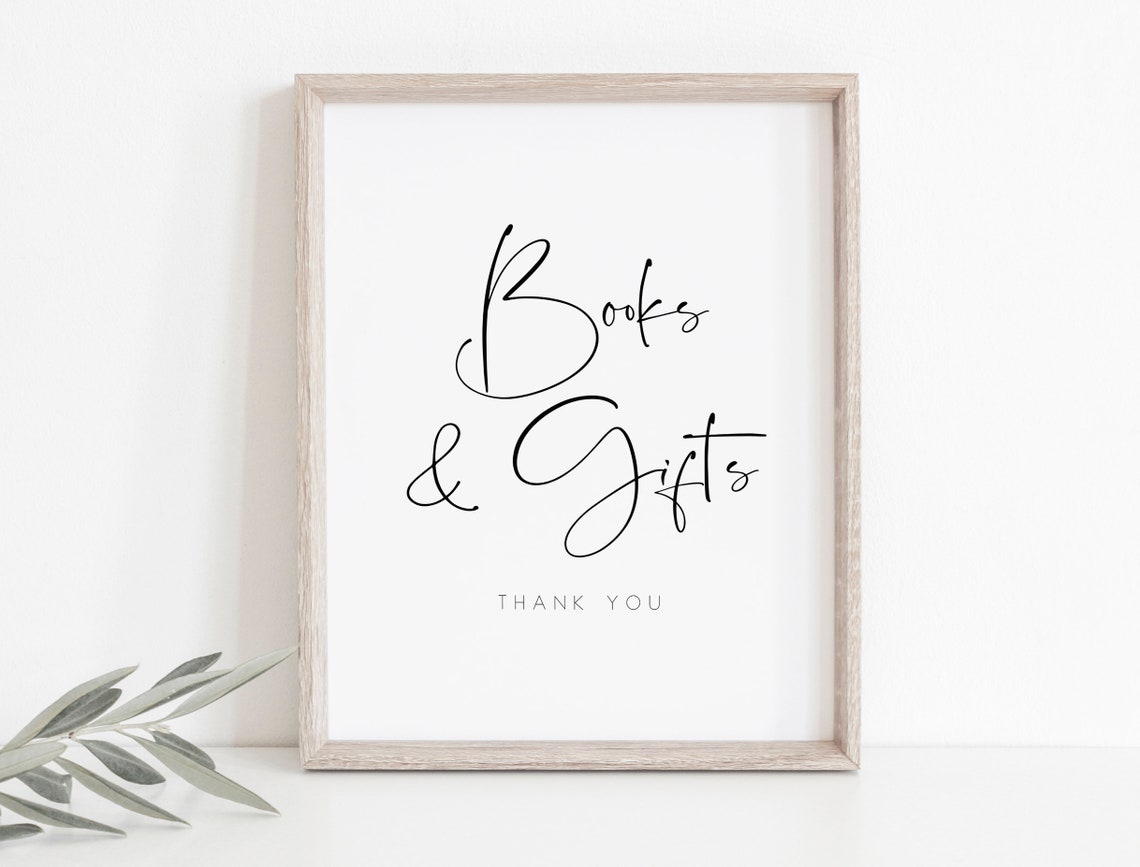 Cards and Gifts Sign Gifts Table Sign Books and Gifts Sign | Etsy