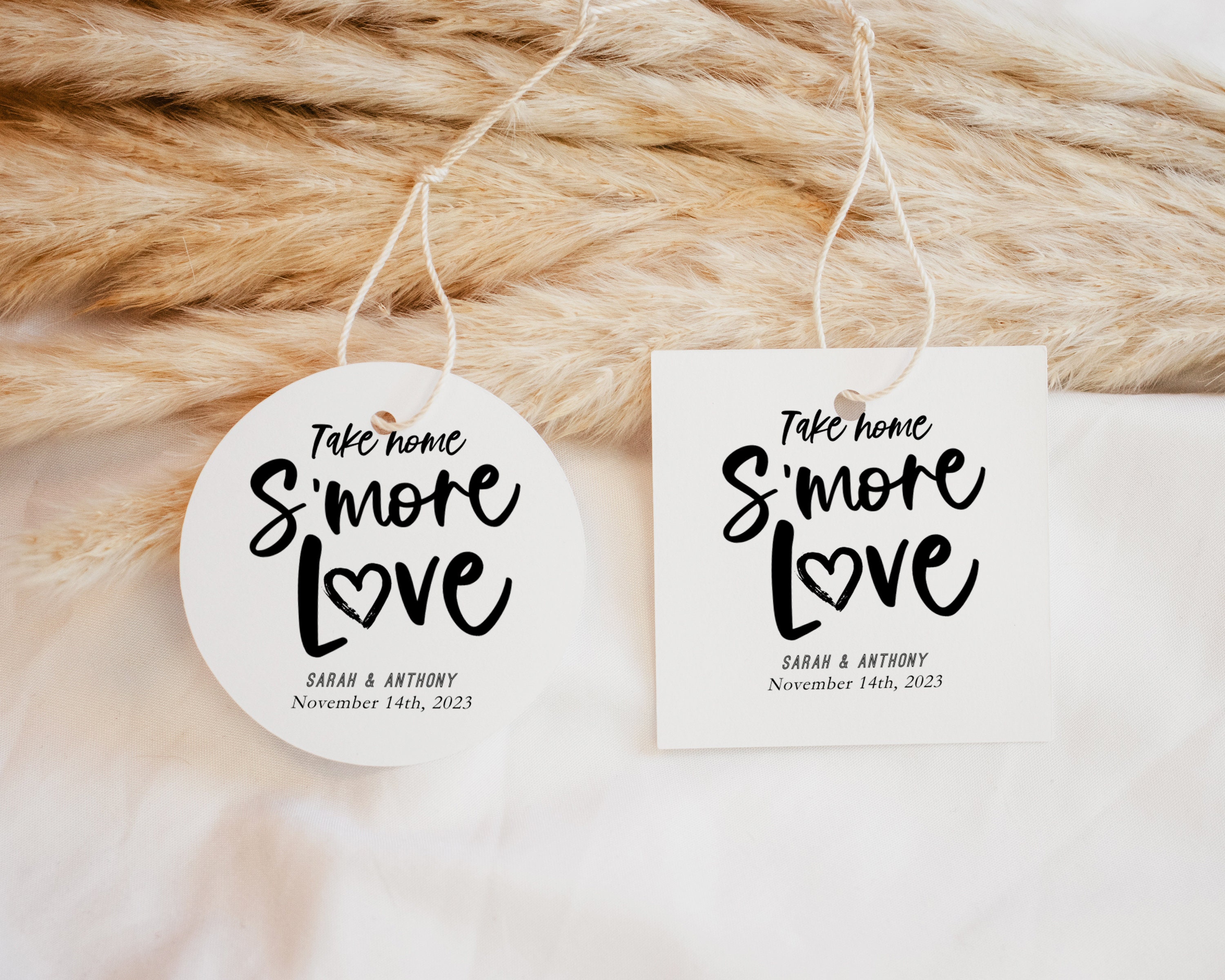 Take Home S'more Love Tag, Smores Favor Label, Instant Download ...