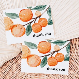 Oranges Thank You Card Template, Thank You Card Printable, Thank You ...