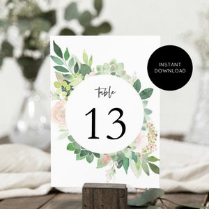 Succulent Table Numbers, Printable Table Numbers, 5x7, 8x10, Table ...