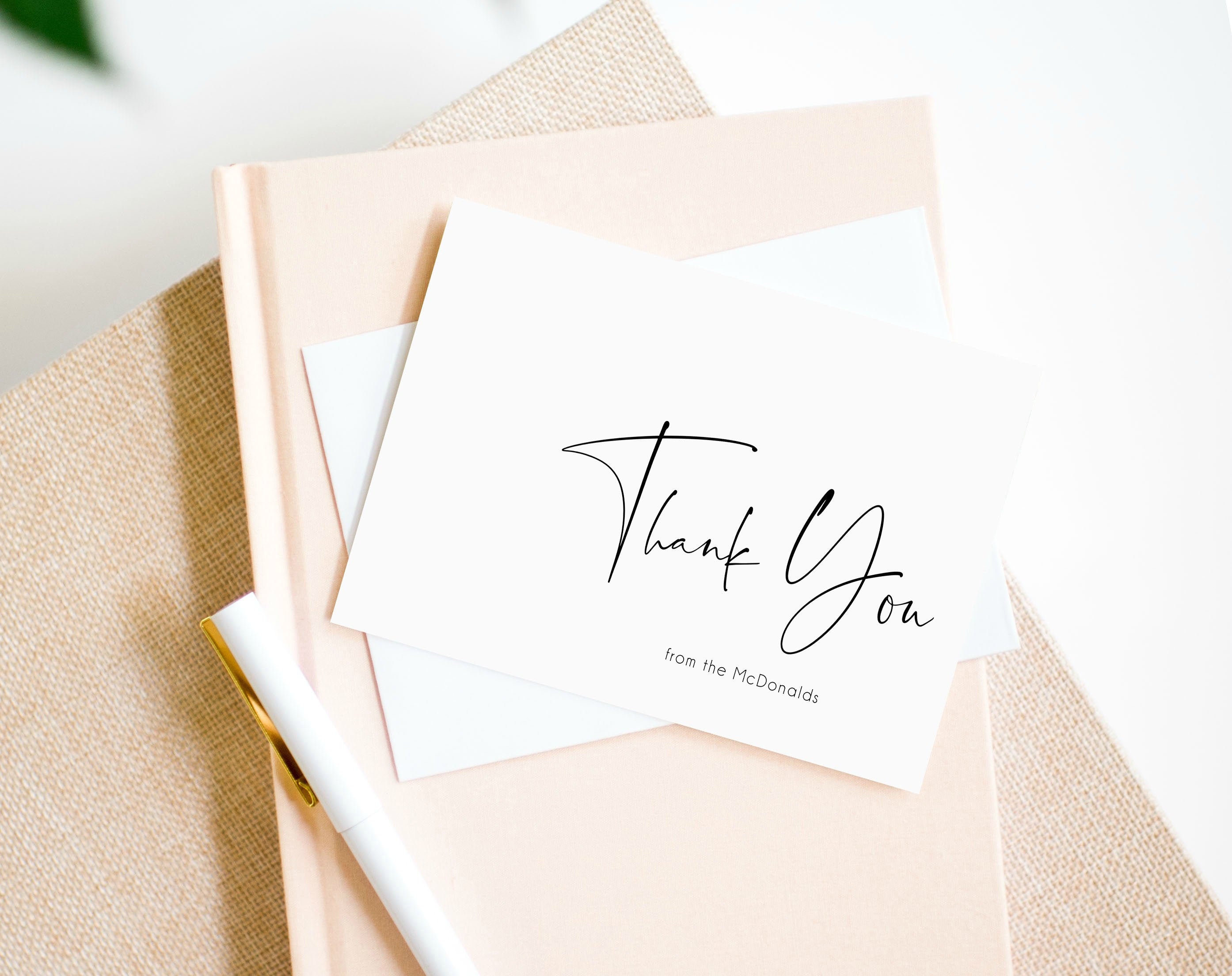 Modern Thank You Card Template Thank You Card Printable | Etsy