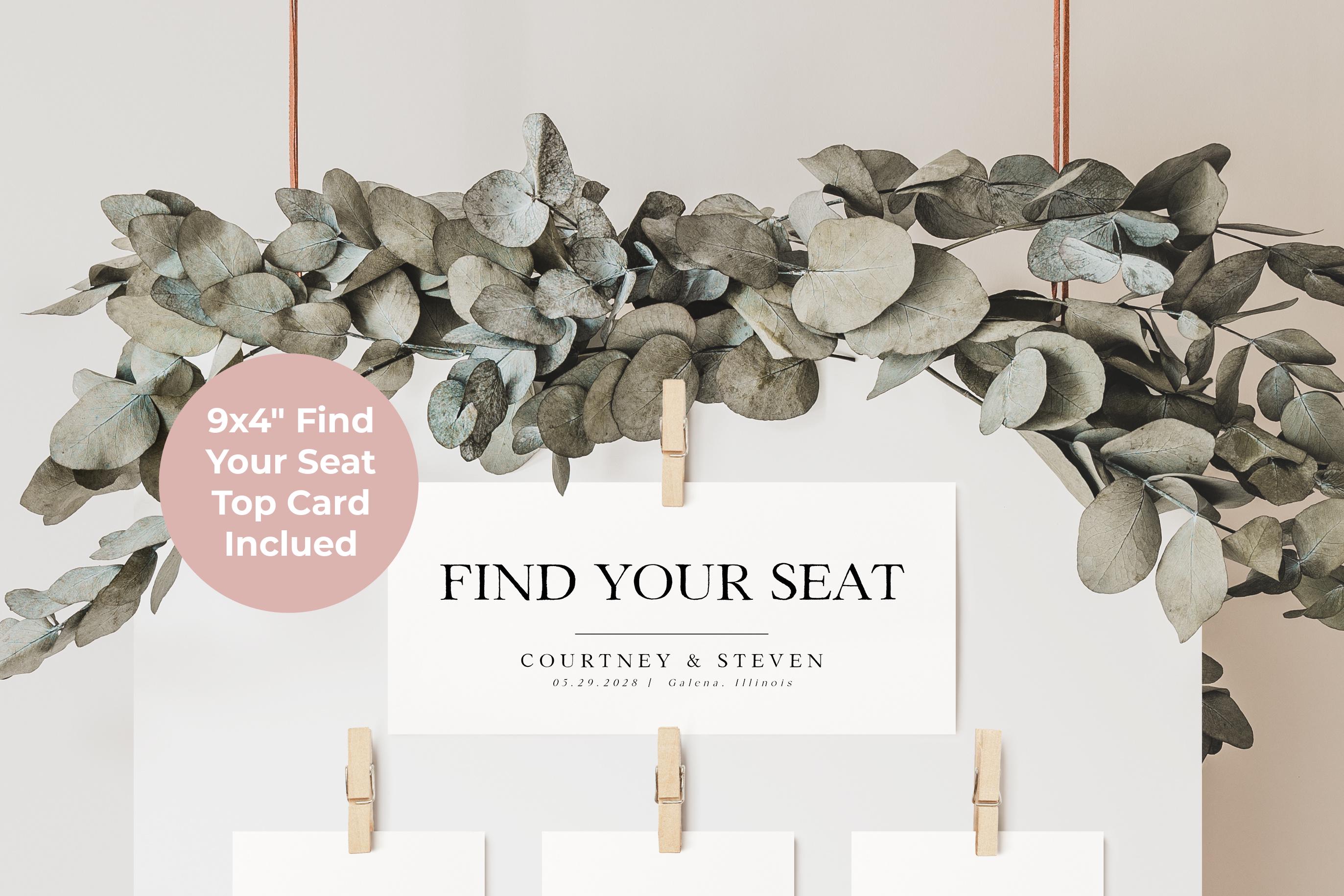 Modern Seating Chart Cards, Table Seating Chart, Wedding Seating Cards ...