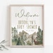 Mountain Welcome Sign Poster Shower Welcome Sign Forest - Etsy