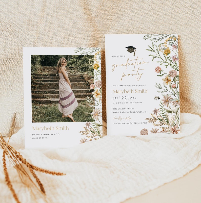 Graduation Party Invitation Template, Graduation Announcement ...