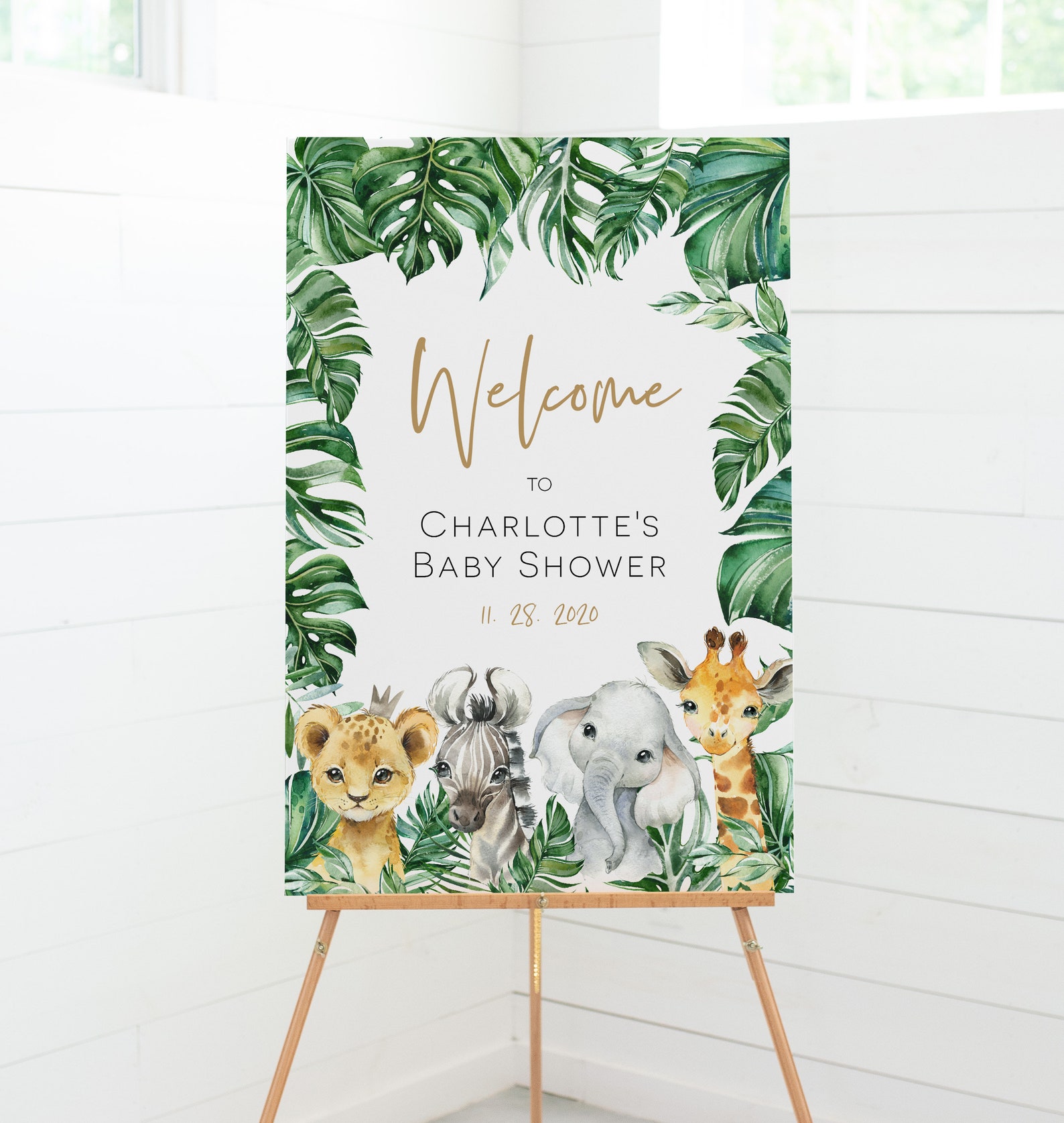 Jungle Welcome Sign Poster Shower Welcome Sign Safari - Etsy