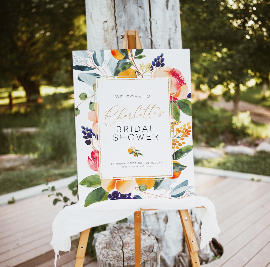 Citrus Welcome Sign, Summer Welcome Poster, Printable Boho Welcome Sign ...