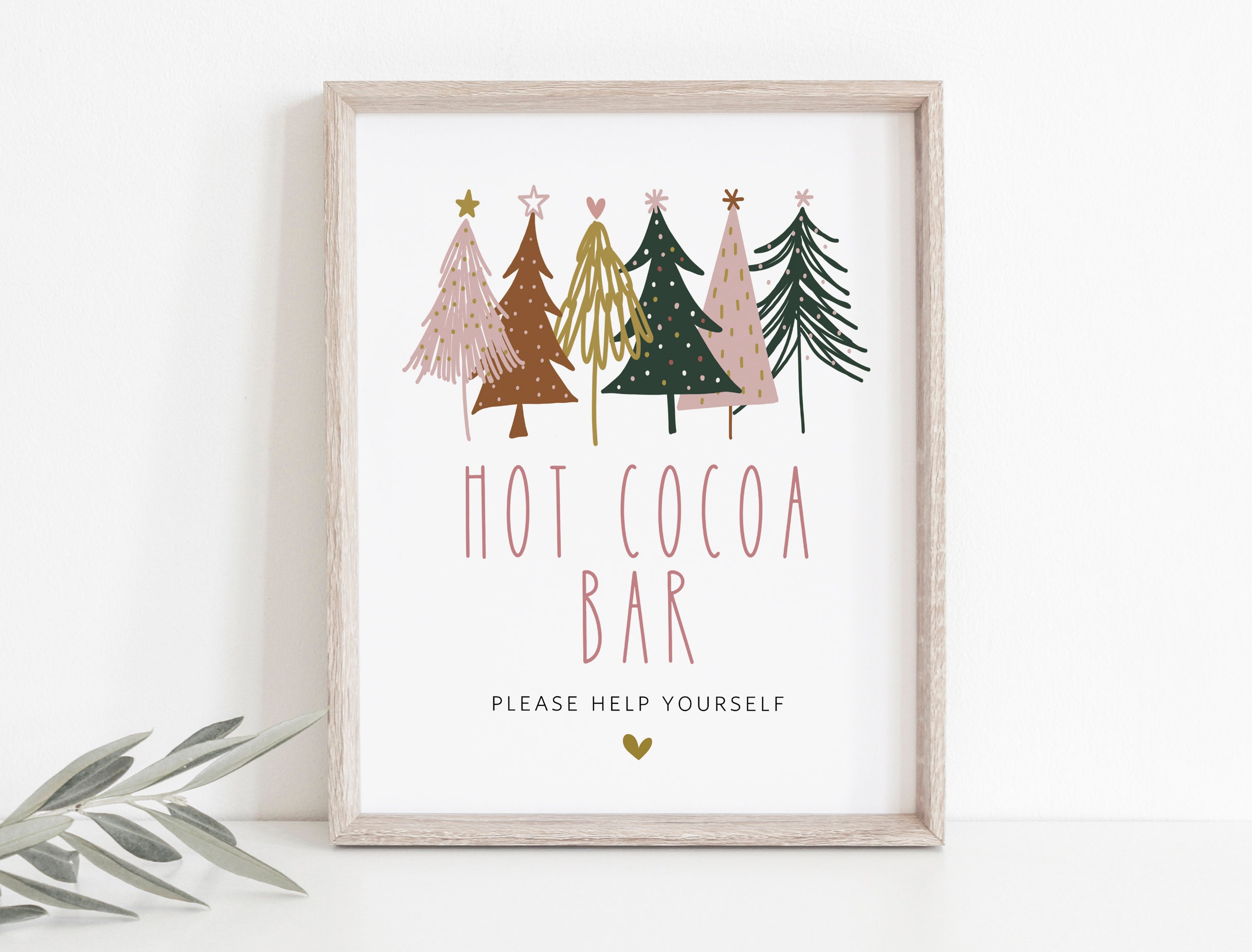 Hot Cocoa Bar Sign, Printable Hot Chocolate Bar Sign, Christmas Baby ...
